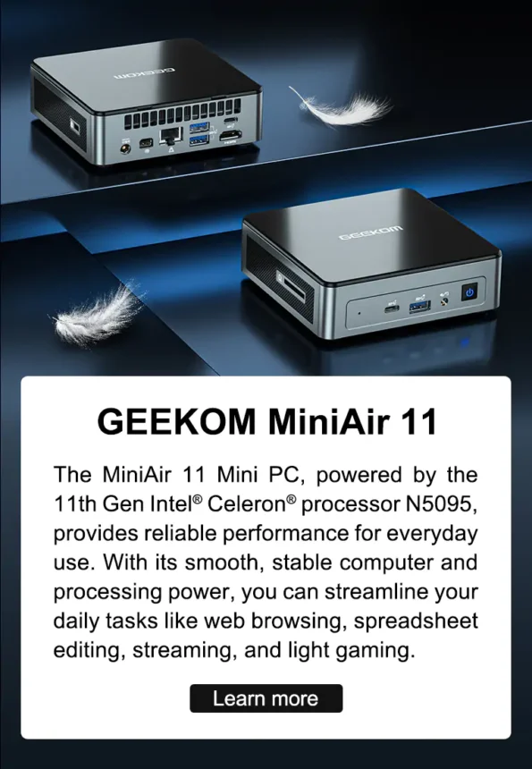 GEEKOM Mini PC & Mini Computer: Best Mini Desktop PC in UK