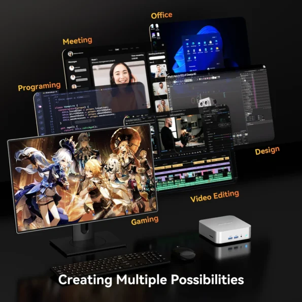 GEEKOM A8 Mini PC AMD Ryzen 9 8945HS & Ryzen 7 8845HS